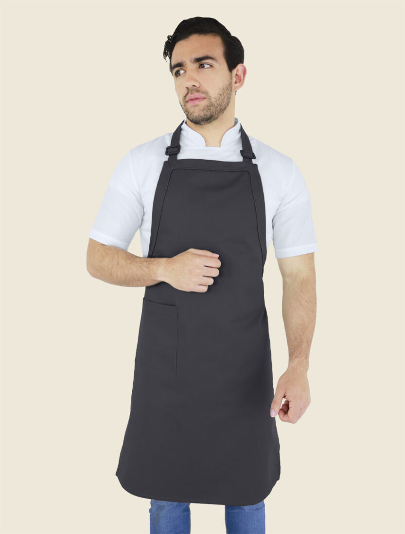 Mandil Peto Funny Colors Gris Oxford Caballero - MondaChef