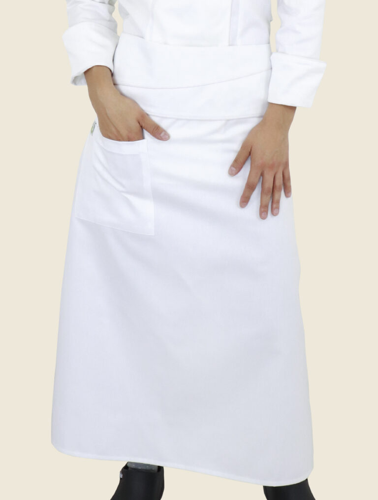 Mandil Largo Funny Colors Blanco Dama - MondaChef