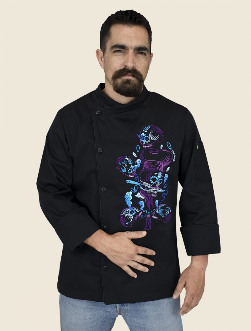 Mandil Peto Básico Negro Caballero - MondaChef