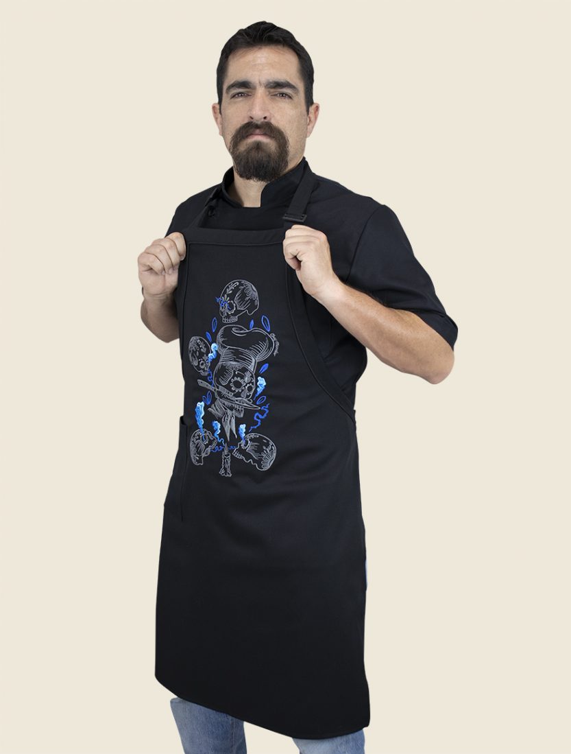 Mandil Peto Tzompantli Gris Caballero - MondaChef