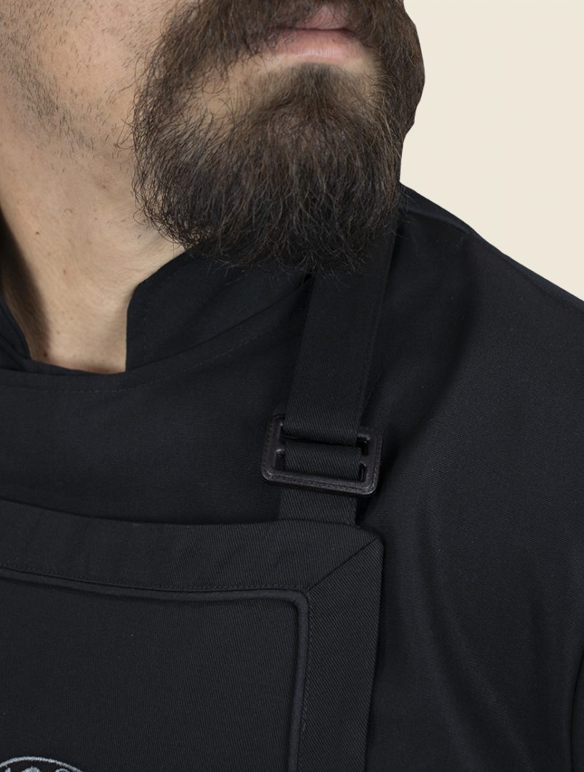 Mandil Peto Tzompantli Gris Caballero - MondaChef