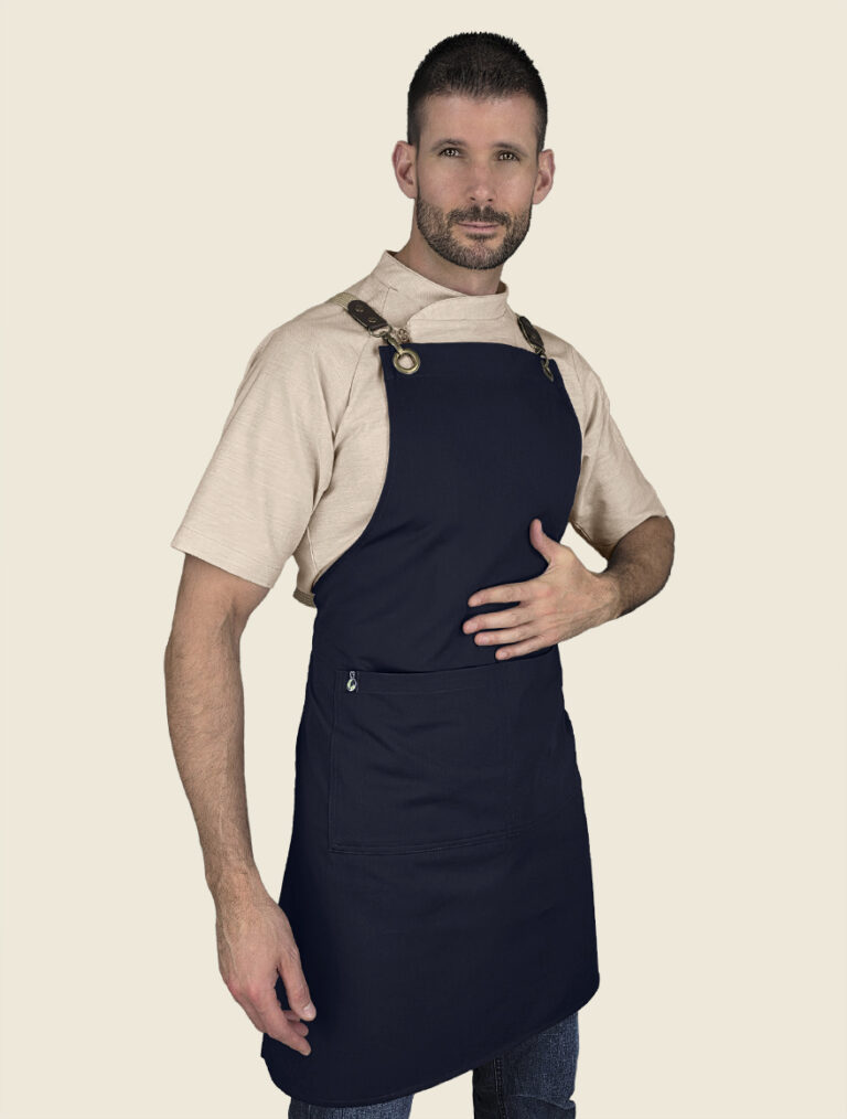 Mandil Peto Nodo Azul Marino Caballero - MondaChef